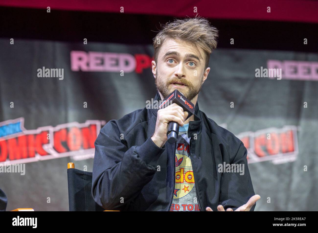 New York, United States. 09th Oct, 2022. Daniel Radcliffe speaks on ...