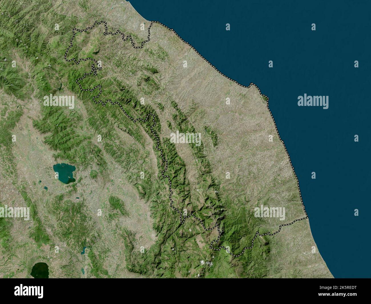 Marche, region of Italy. High resolution satellite map Stock Photo - Alamy