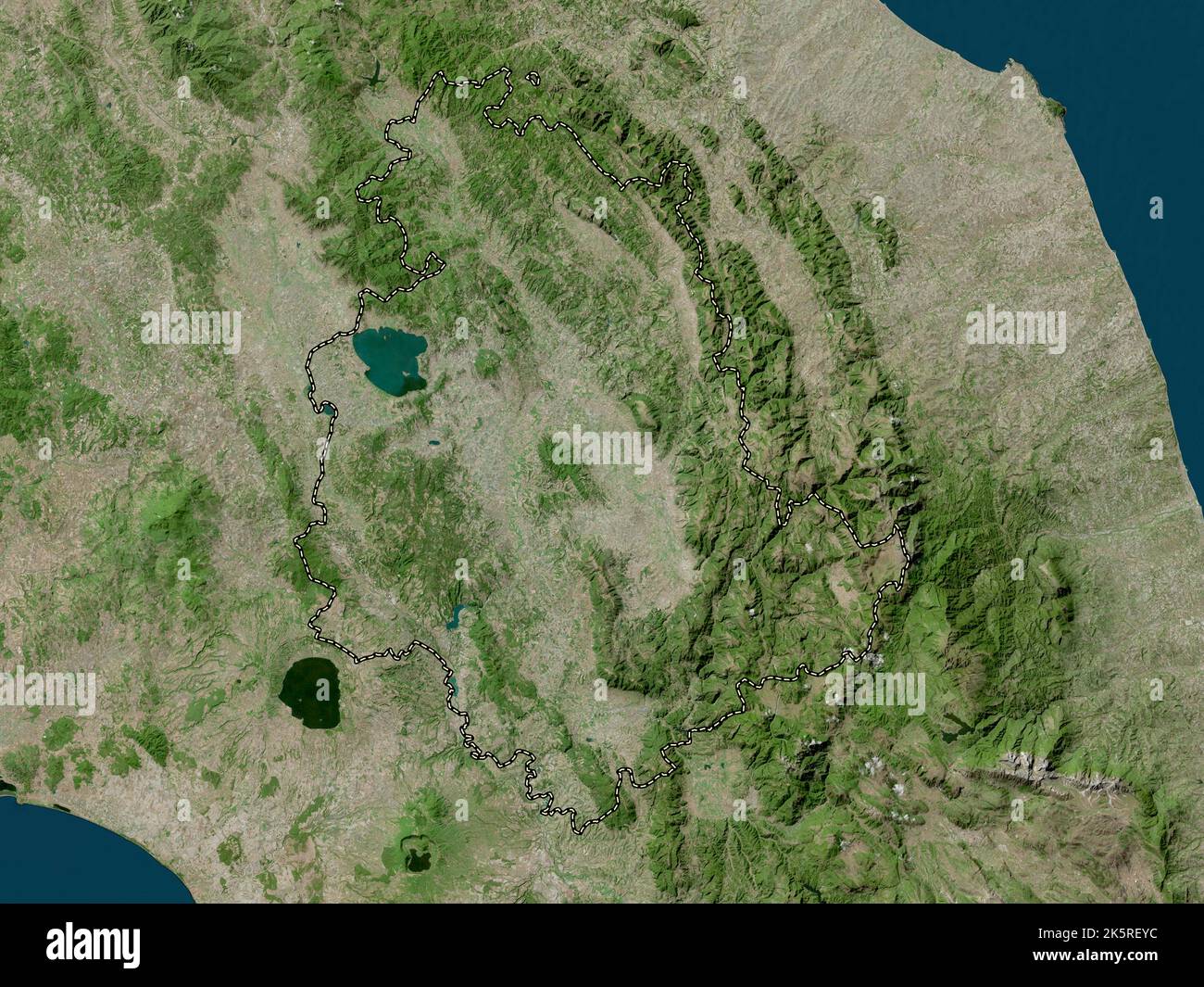 Umbria, region of Italy. High resolution satellite map Stock Photo - Alamy