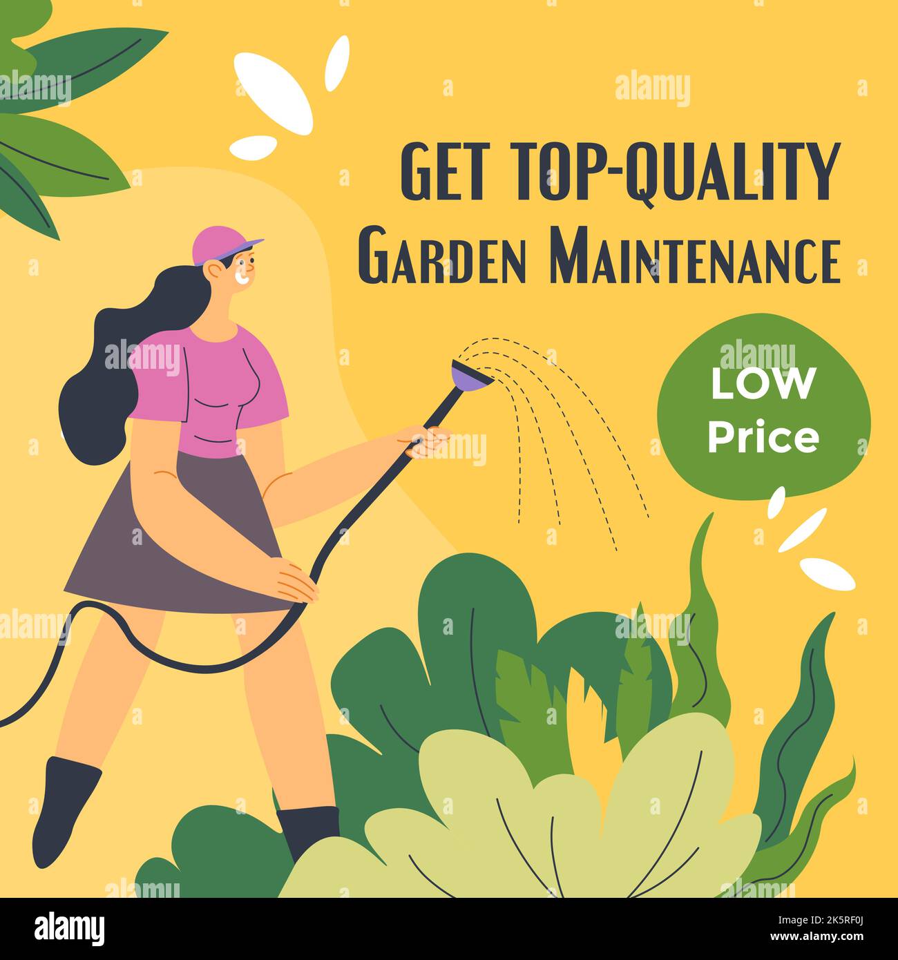 Lawn restoration work Stock Vector Images - Alamy