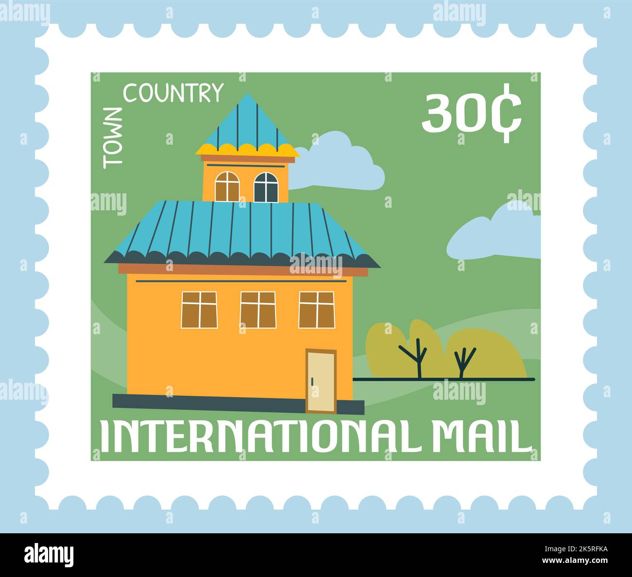 Air mail sticker Stock Vector Images - Alamy