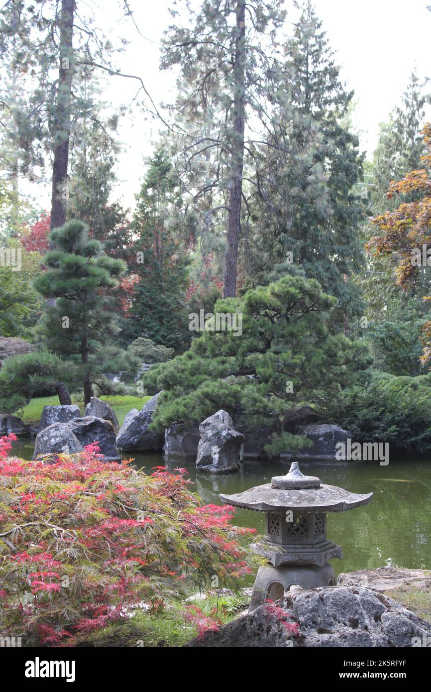 a peaceful public rose garden found in Spokane, Washington hidden away ...