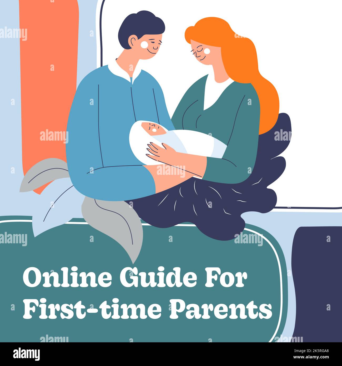 Online guide for first time parents, tips and info Stock Vector Image ...