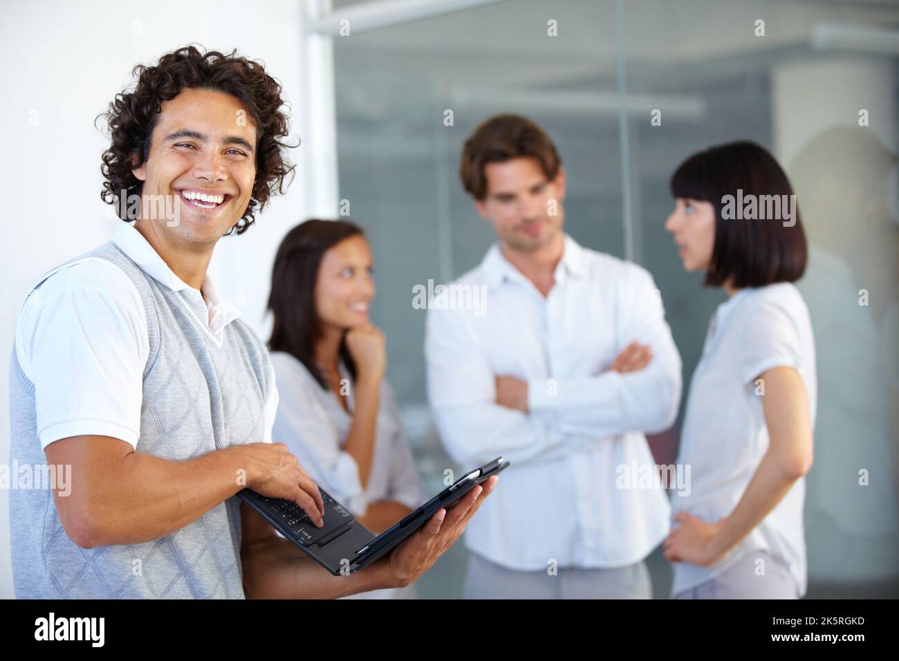 Successful business teams. A group of successful young entrepreneurs ...