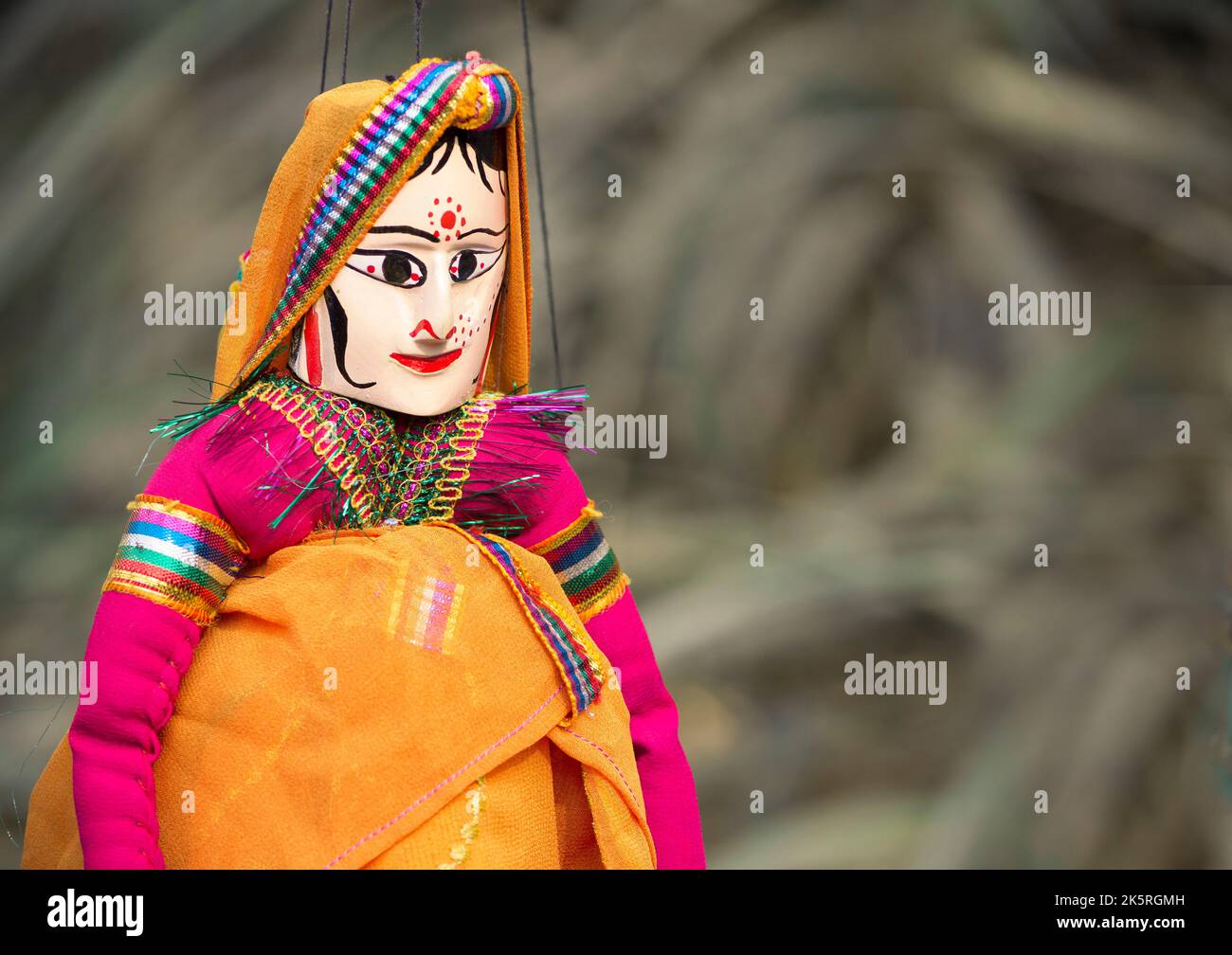 Hand made colourful rajasthani female puppet or kathputali. indian ...