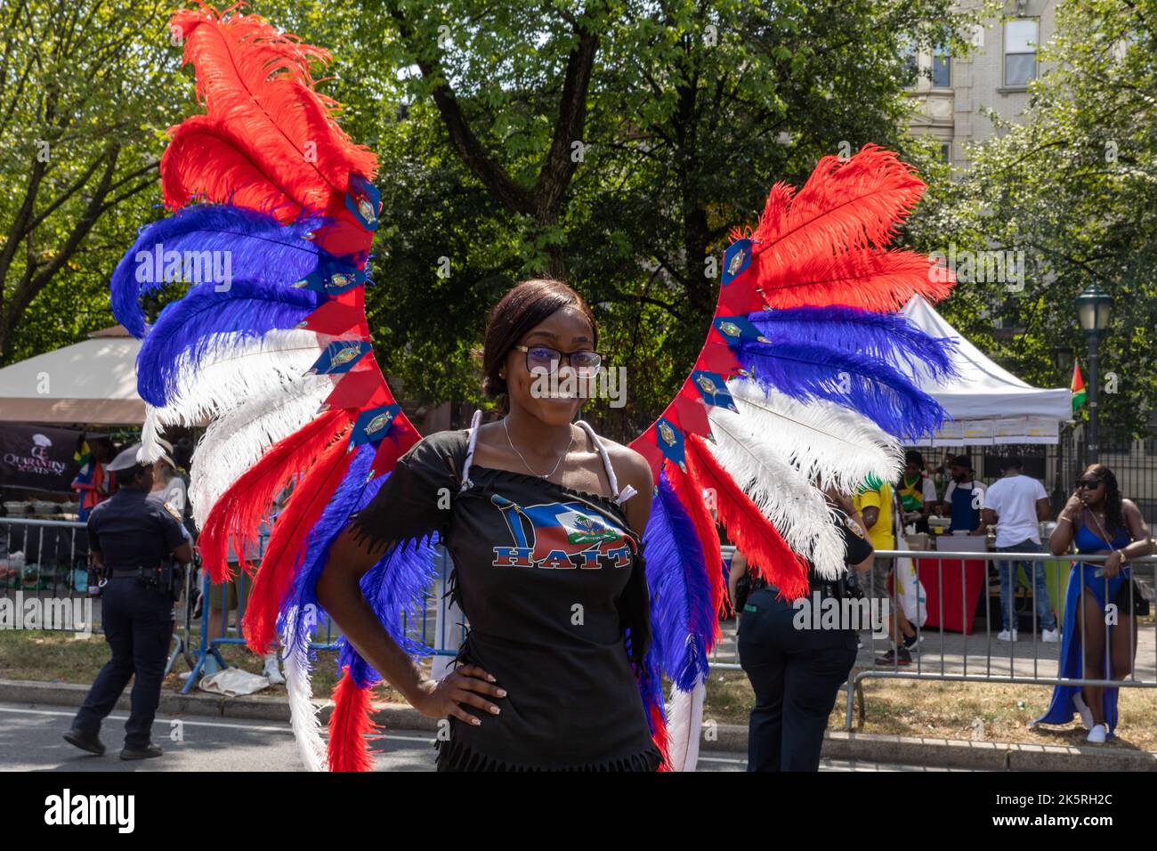 An African American female posing on the street at West Indian Labor ...