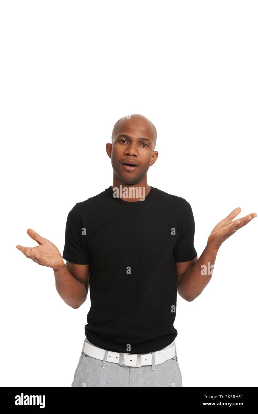 Wondering what next. Studio shot of a handsome african american man ...