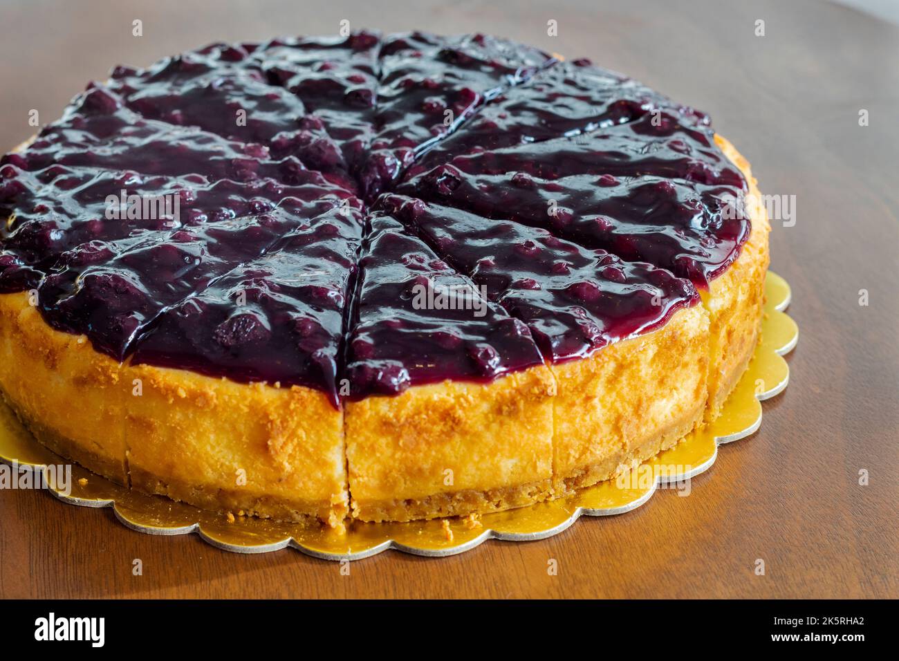 Blueberry cheesecake at a local cafe in Cebu City, Philippines Stock ...