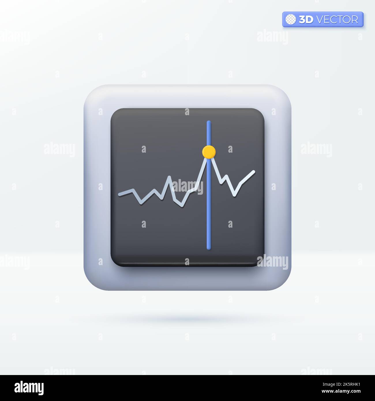 Stock app icon symbols. forex trading, financial, index, stock exchange market concept. 3D ...