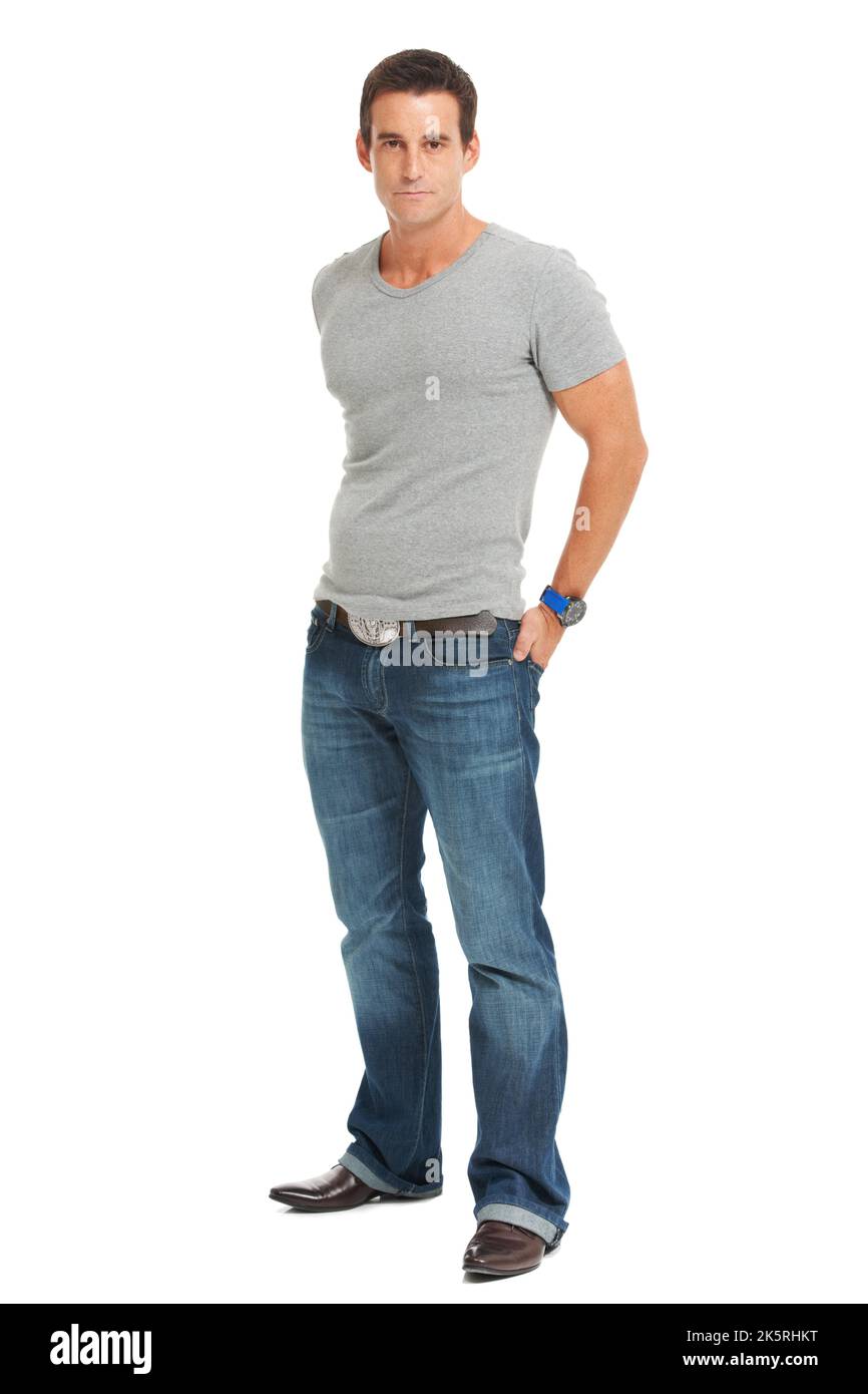 Muscle man pose Cut Out Stock Images & Pictures - Alamy
