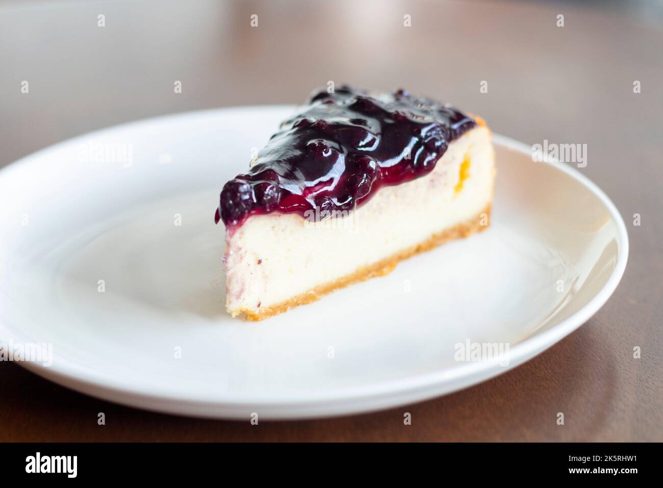 Blueberry cheesecake slice at a local cafe in Cebu City, Philippines ...