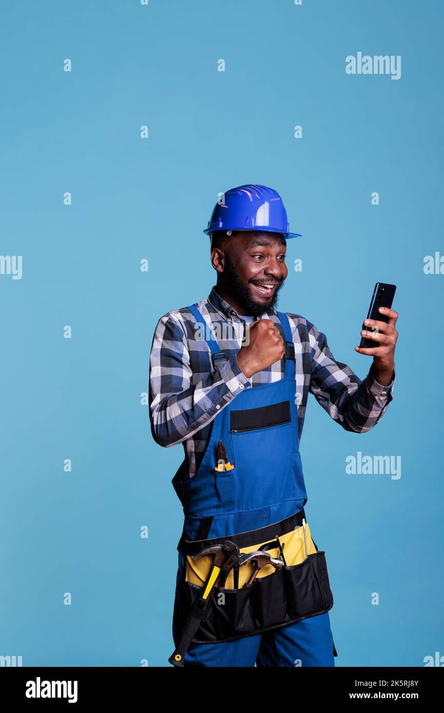 African american builder excited by news of new construction contract ...