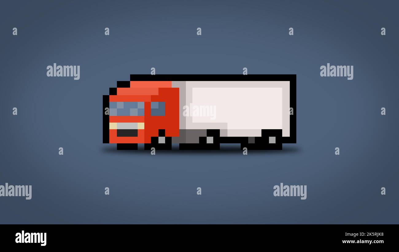 Red transportation truck background - high res 8bit wallpaper Stock ...
