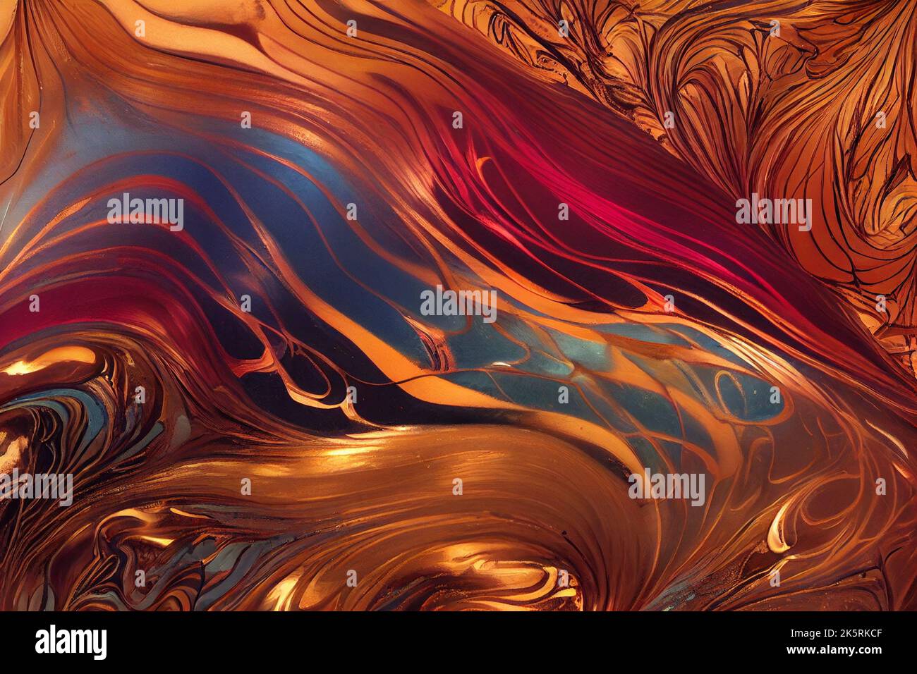 Natural luxury abstract fluid art painting using the alcohol ink ...