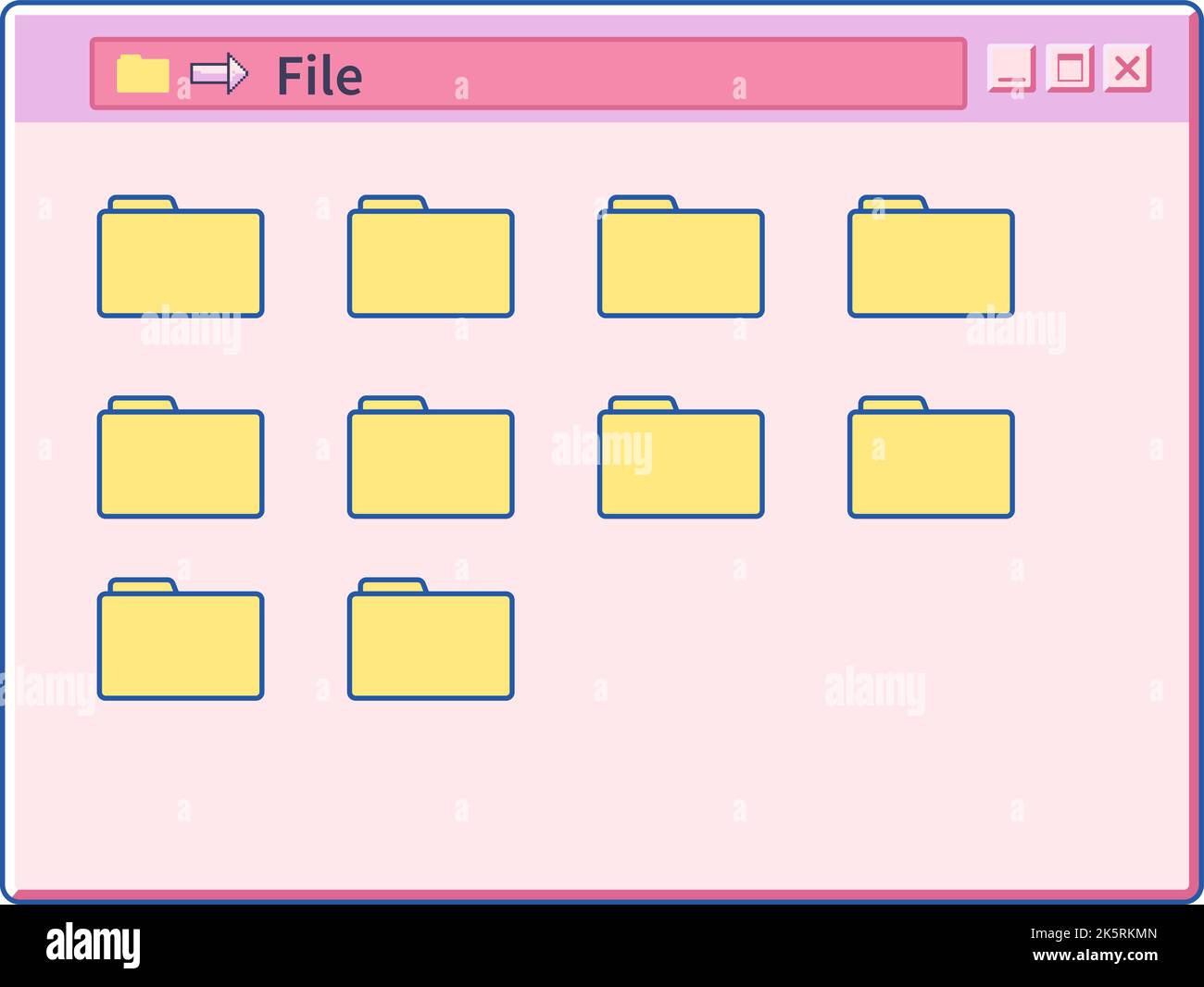 Interface of window, application or screen files Stock Vector Image ...