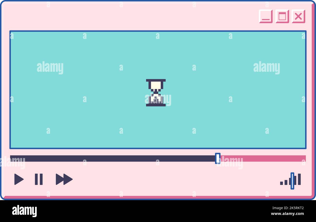 Interface of music player, old window 90s style Stock Vector Image ...