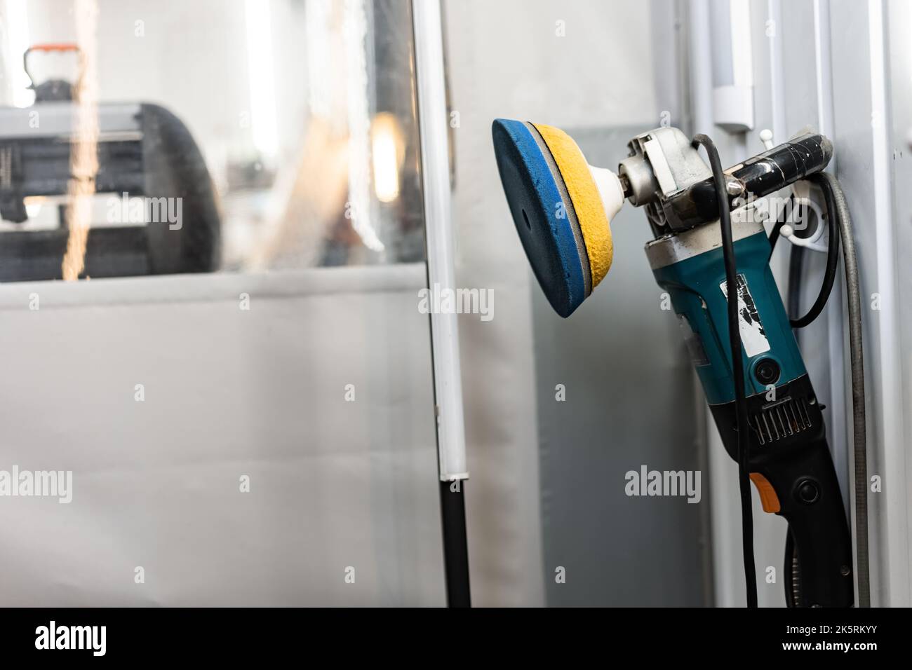 Working tools in a car detailing center Stock Photo - Alamy