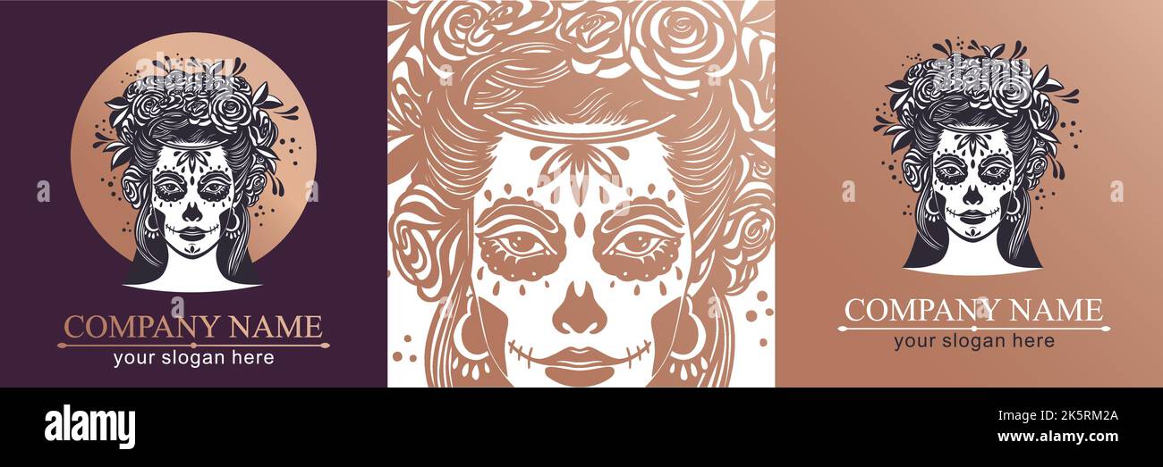 Logo in Calavera style. Dia de los muertos, Day of the dead is a ...