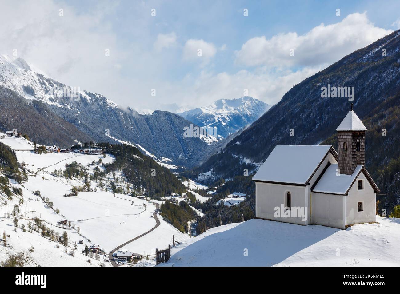 Church in a alp valley in the winter Stock Photo - Alamy