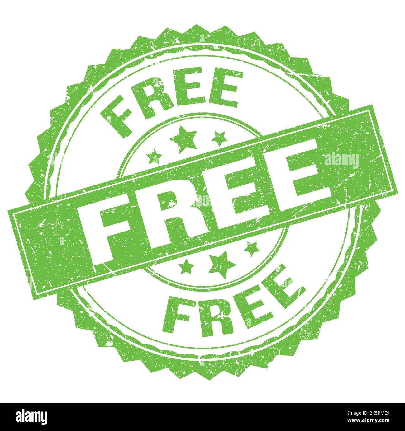 FREE text written on green round stamp sign Stock Photo - Alamy