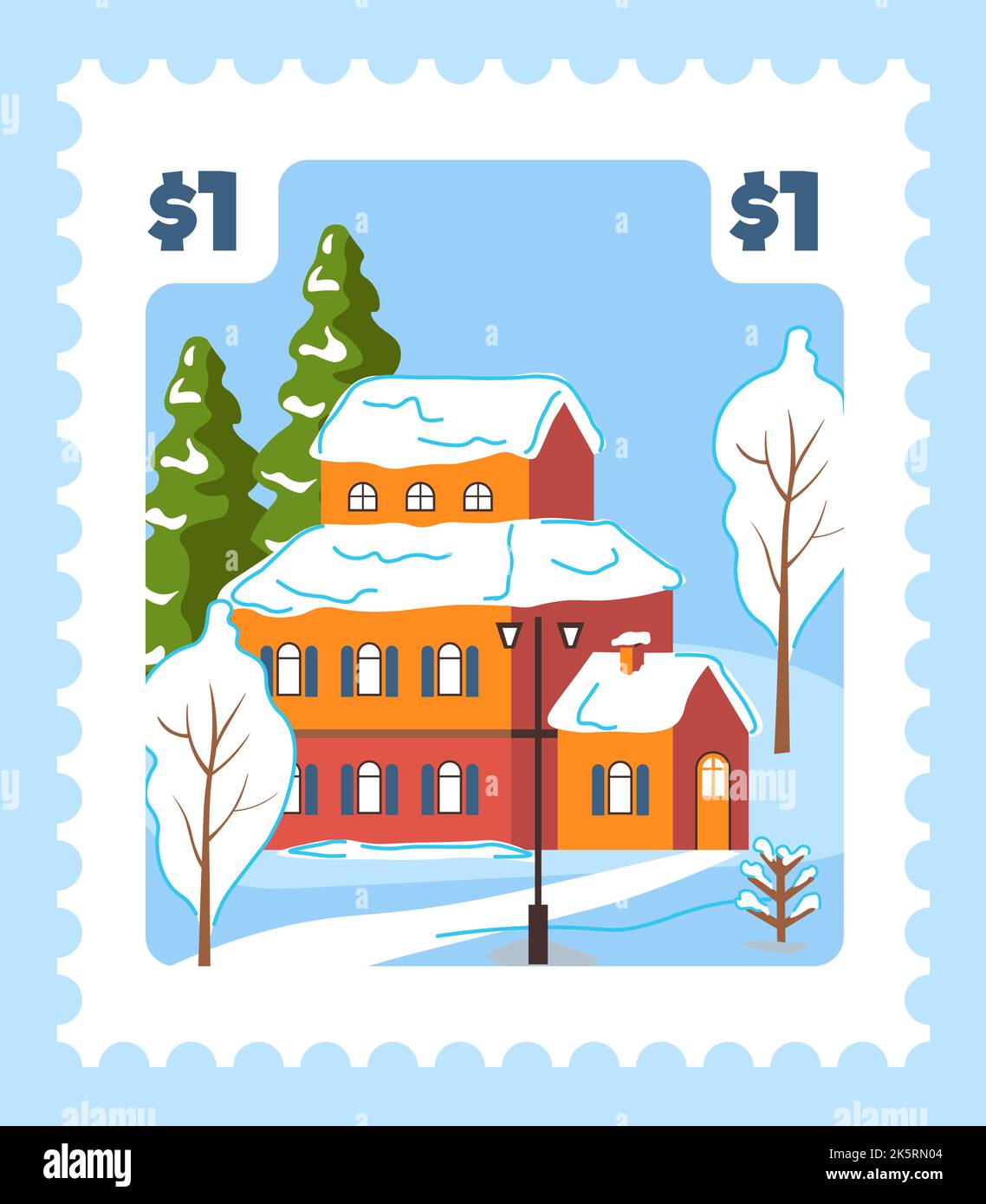 Winter historic architecture Stock Vector Images - Alamy