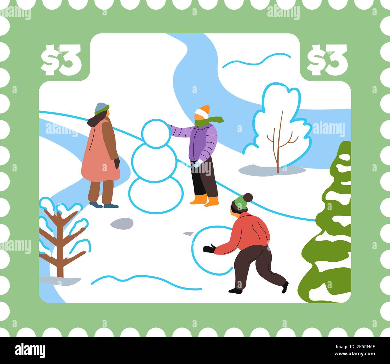 Children in landscape Stock Vector Images - Alamy