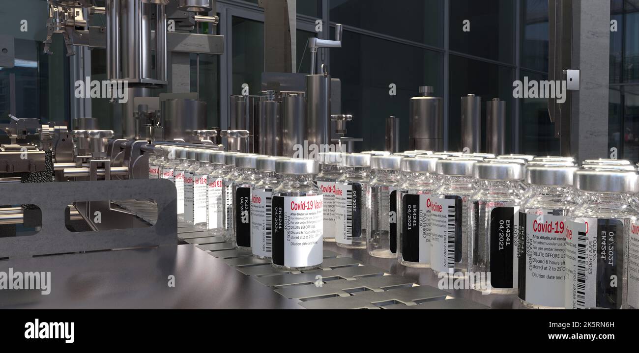 Covid-19 vaccine production line Stock Photo - Alamy