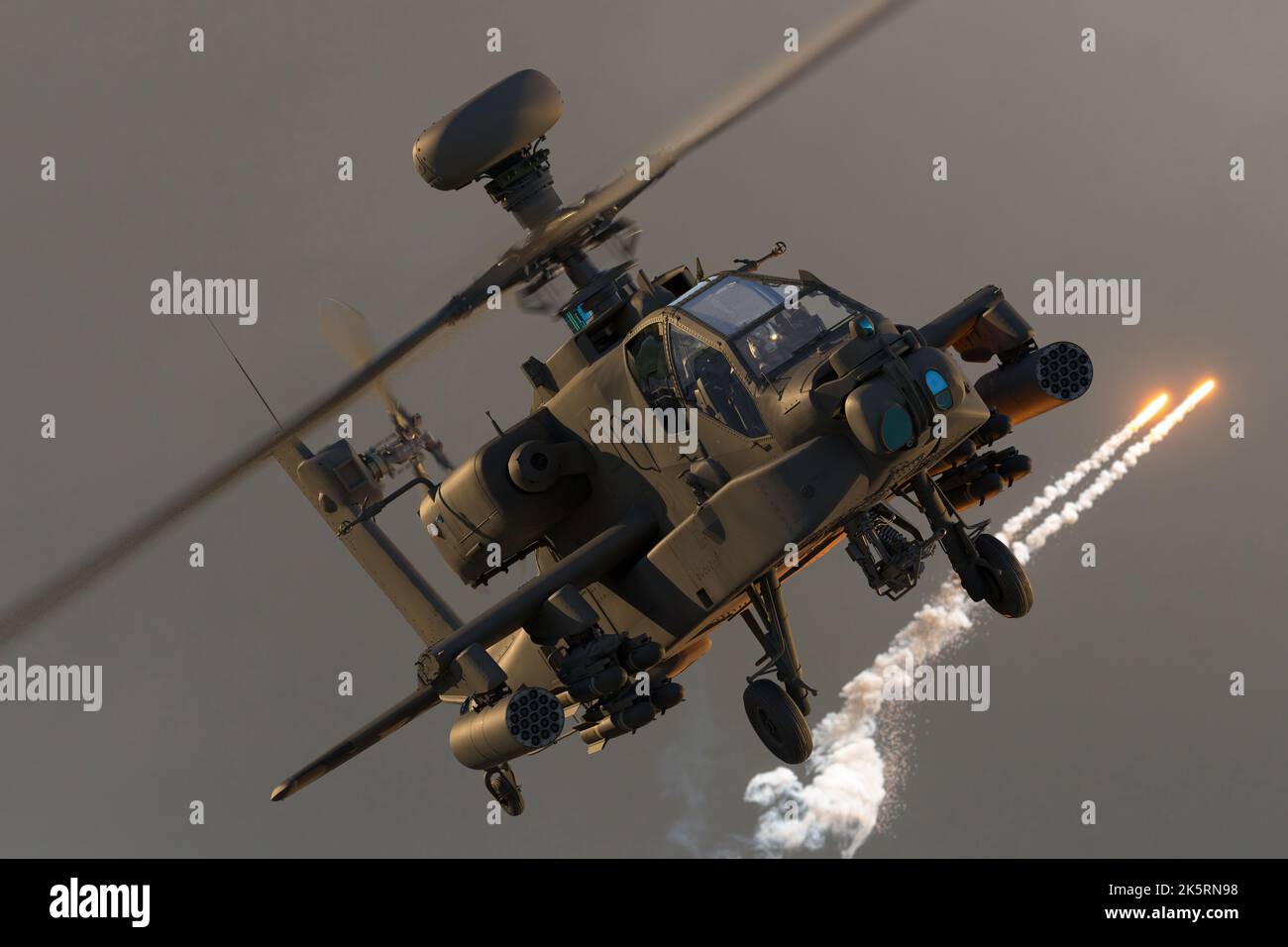Modern combat helicopter in flight Stock Photo - Alamy
