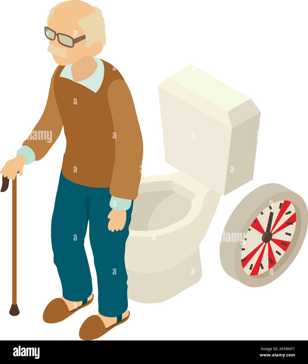 Old Man Standing Cartoon