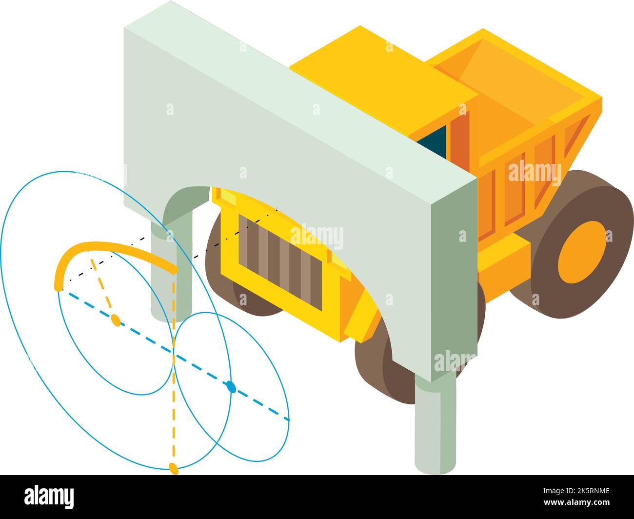 Building arch icon isometric vector. Industrial dumper and model ...