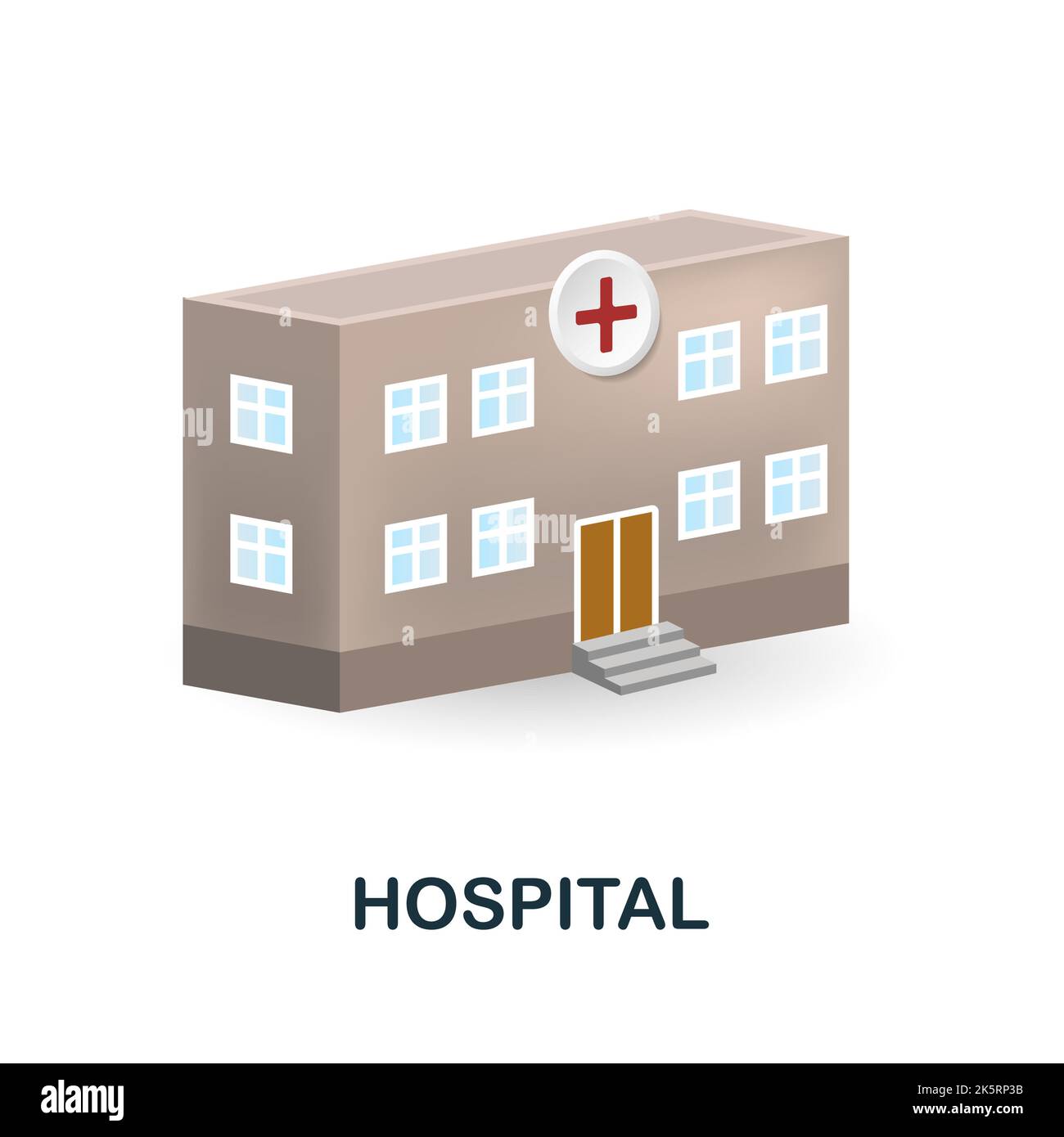 Hospital icon. 3d illustration from health check collection. Creative ...
