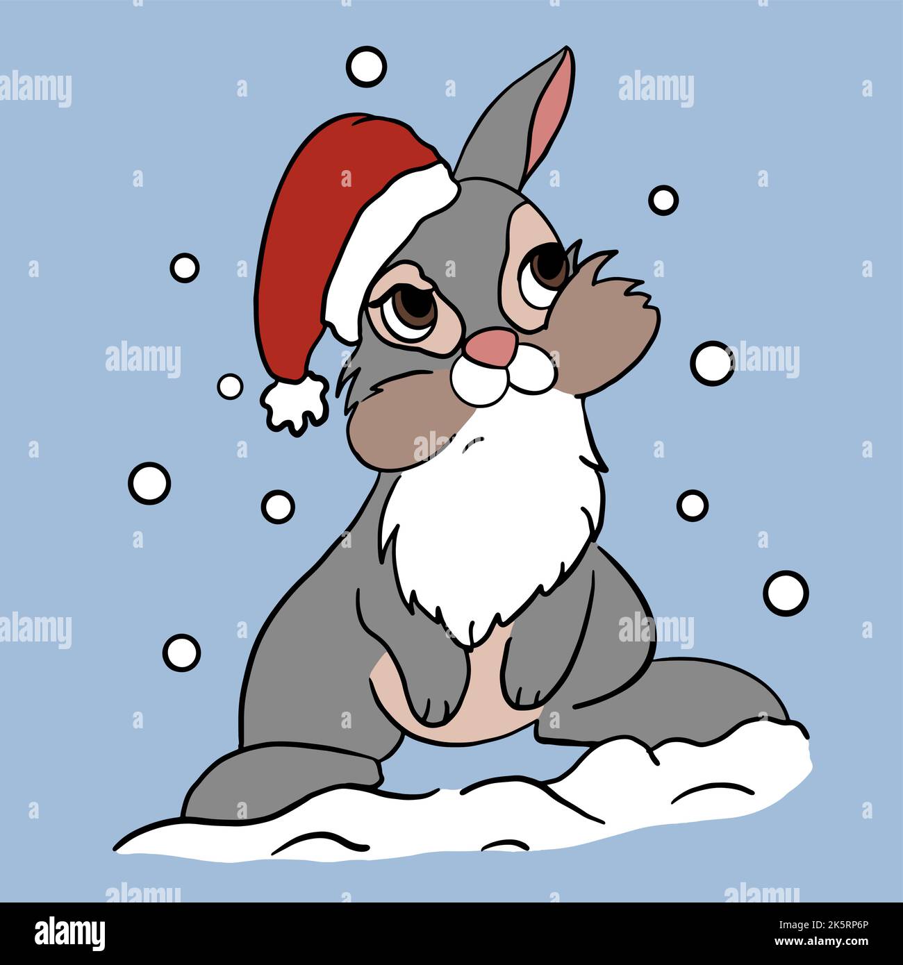 Bunny in hat Stock Vector Images - Alamy