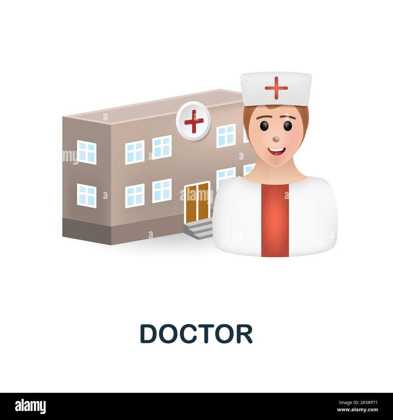 Doctor icon. 3d illustration from health check collection. Creative ...