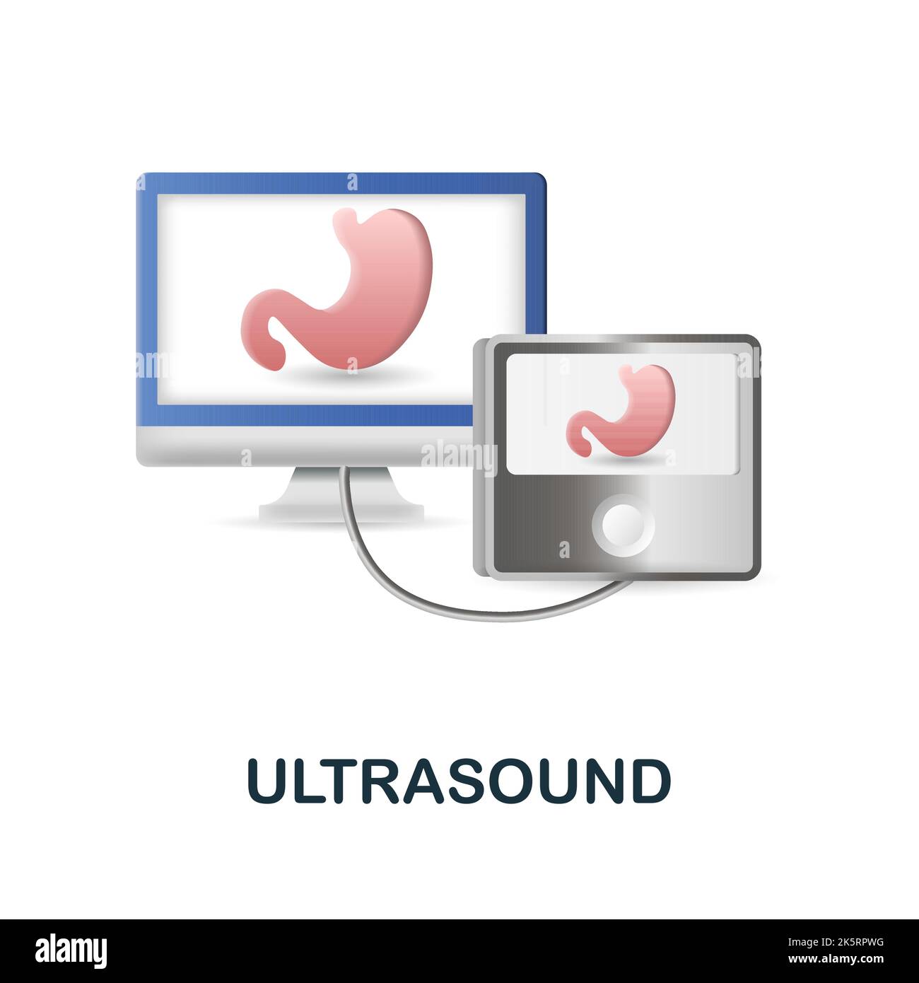 Ultrasound icon. 3d illustration from health check collection. Creative ...