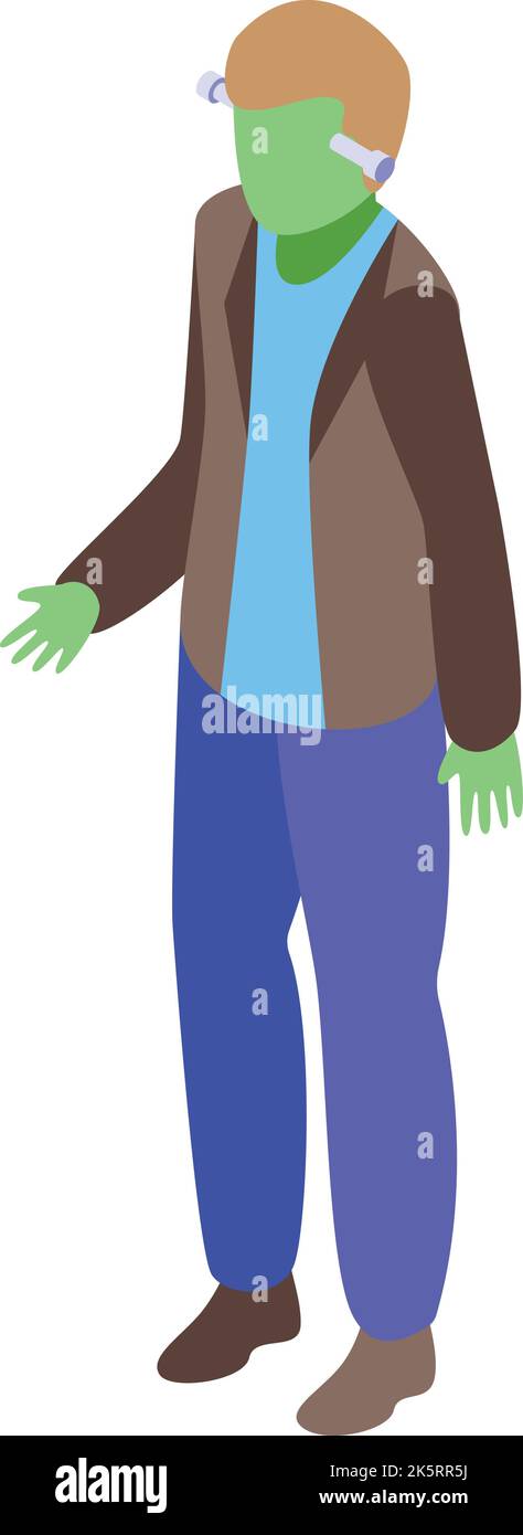 Zombie party icon isometric vector. Kid halloween. Little festival ...