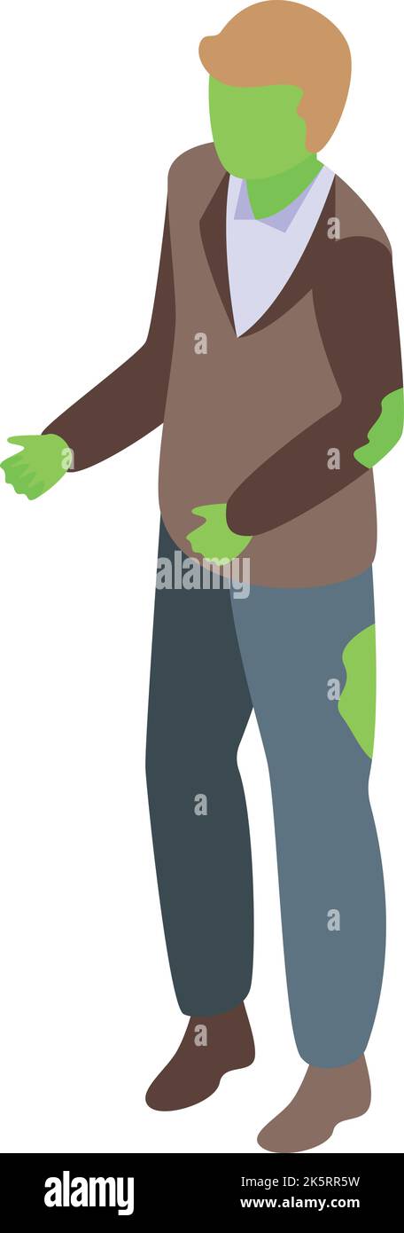 Zombie costume icon isometric vector. Halloween kid. Party carnival ...