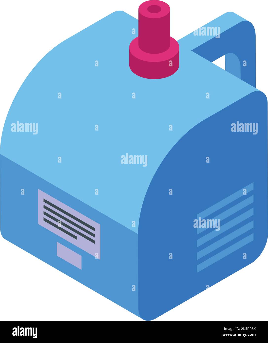 Electric balloon pump icon isometric vector. Seller man. Street park ...