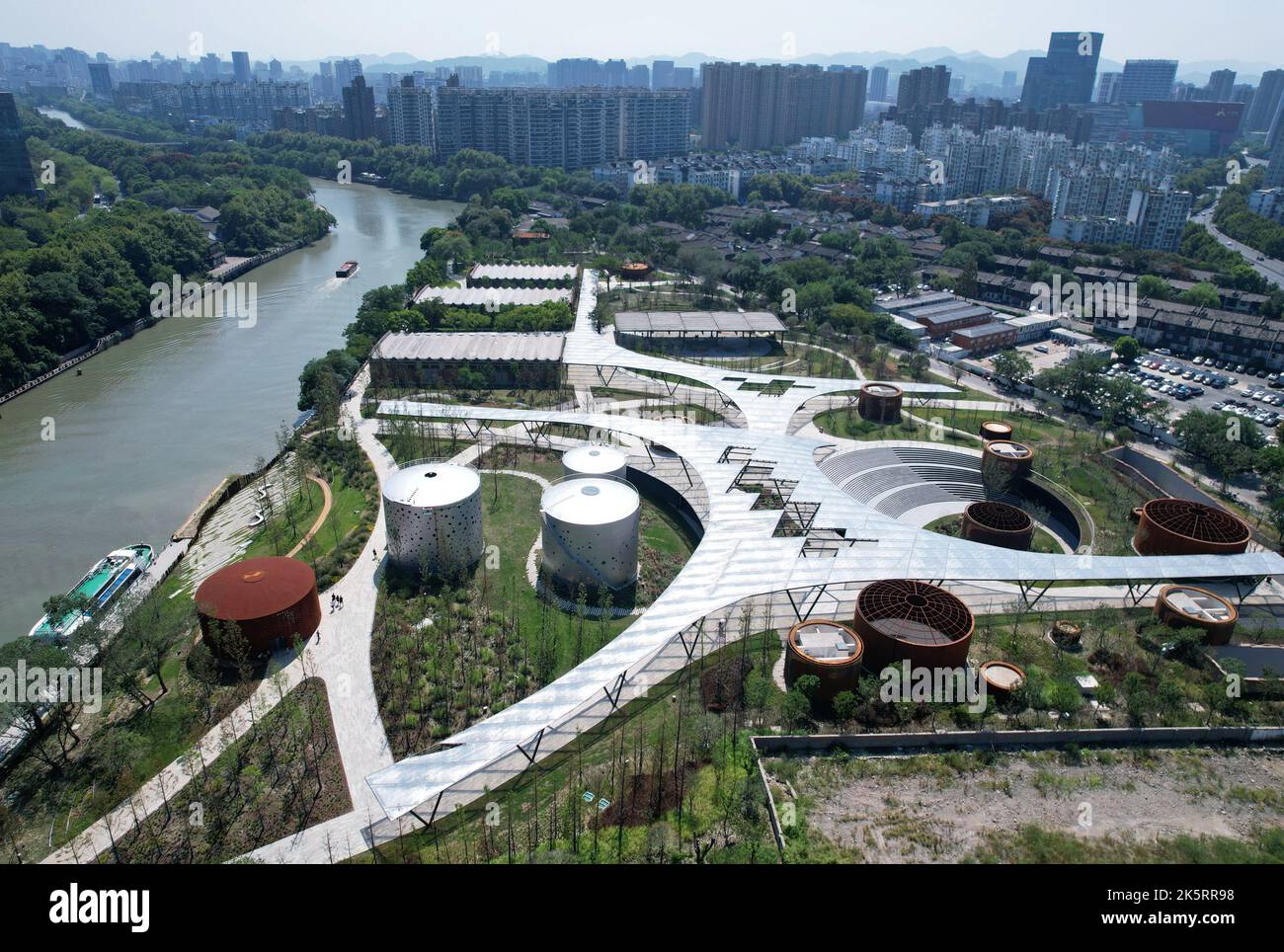 HANGZHOU, CHINA - OCTOBER 10, 2022 - An aerial view of the Hangzhou ...