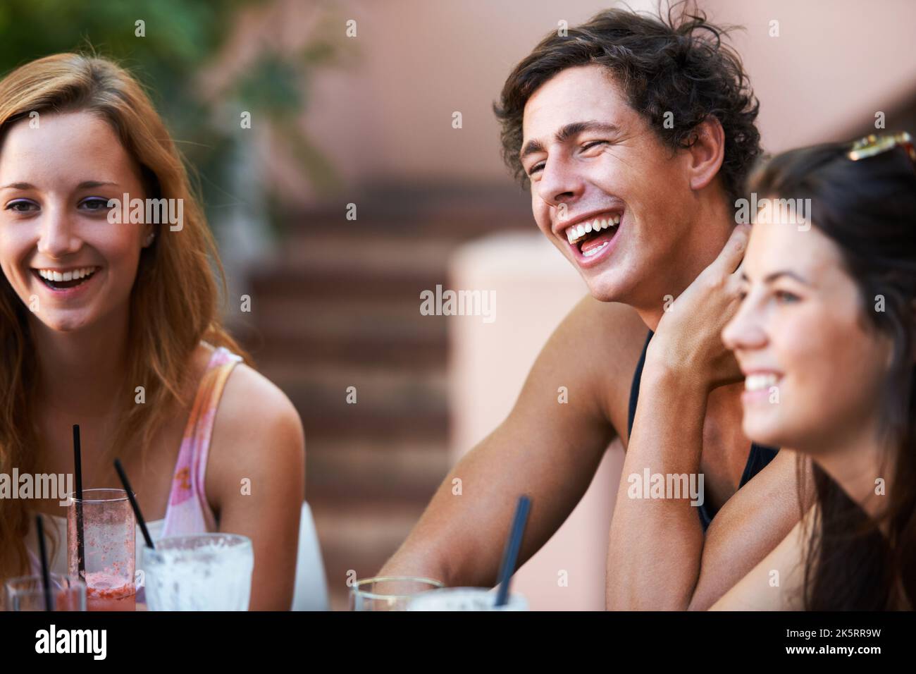 The fun never stops when were together. Group of teens enjoying ...