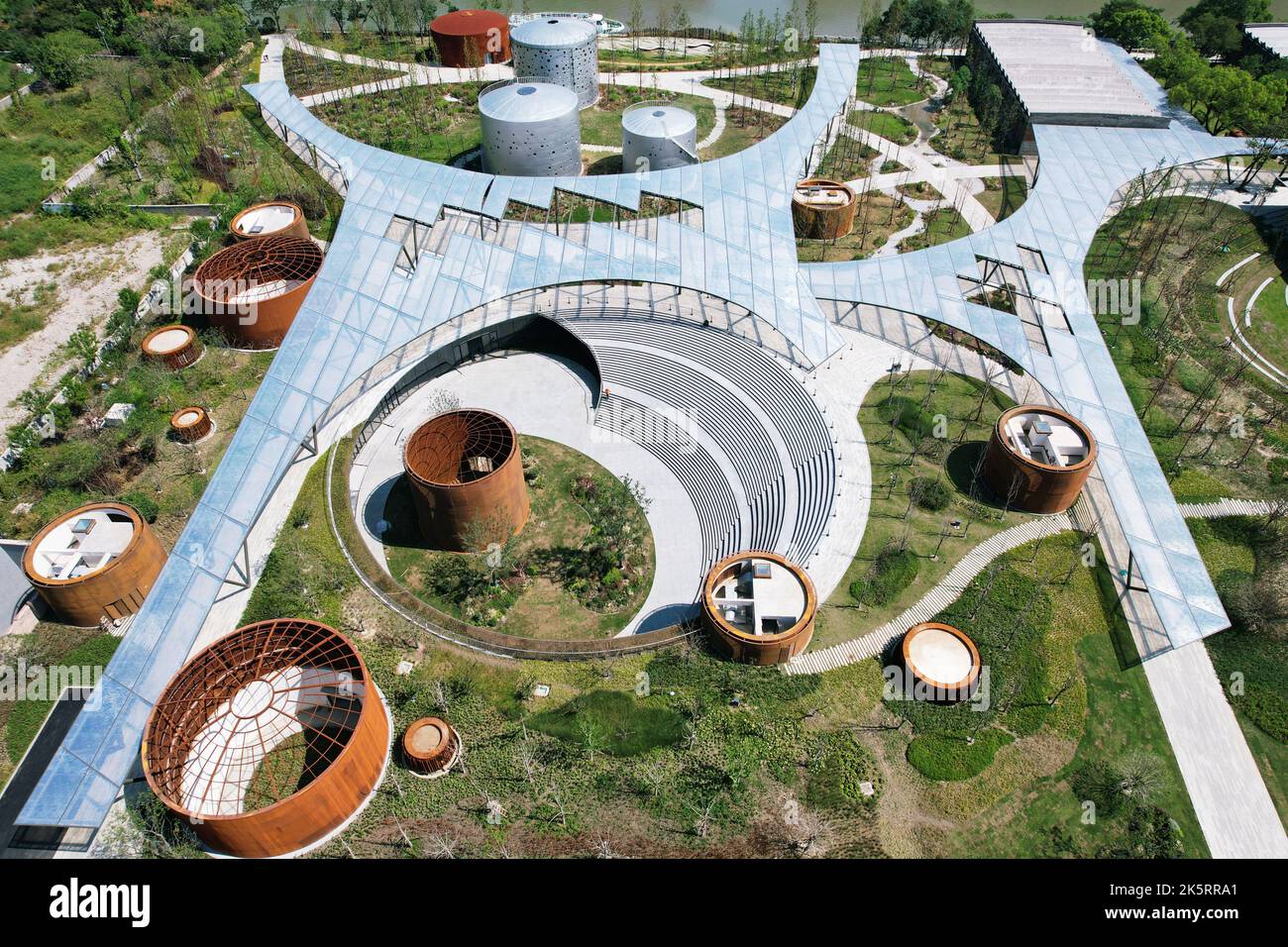 HANGZHOU, CHINA - OCTOBER 10, 2022 - An aerial view of the Hangzhou ...