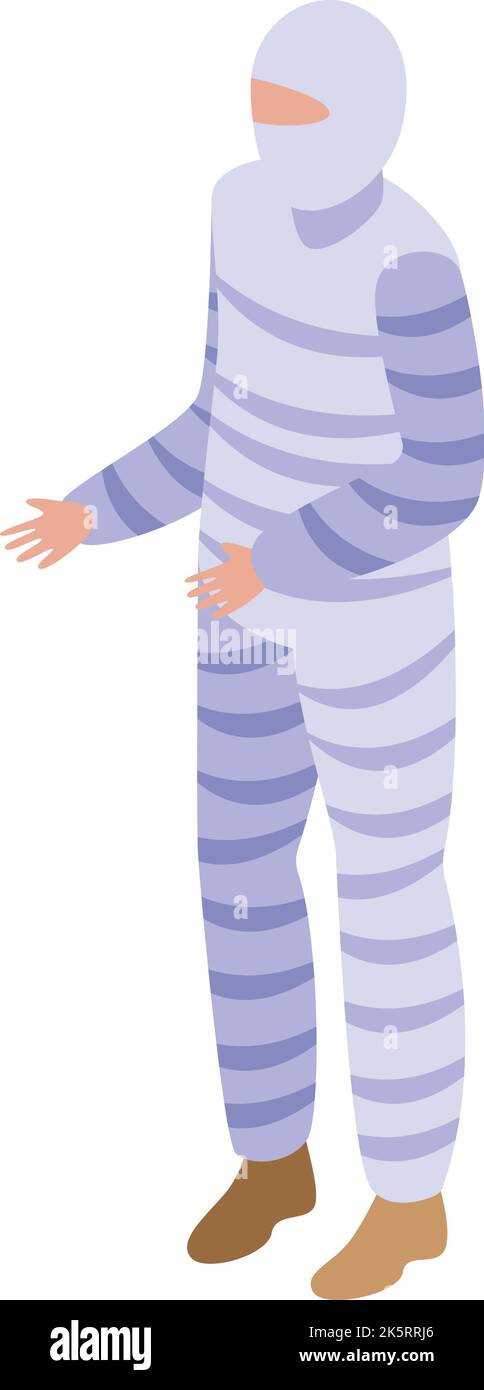 Mummy costume icon isometric vector. Cute kid. Party carnival Stock ...