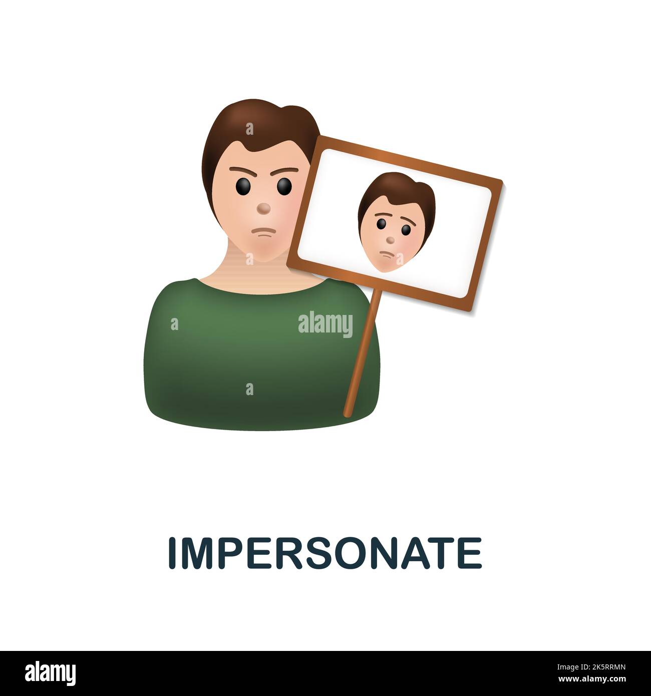 Impersonate icon. 3d illustration from harassment collection. Creative ...