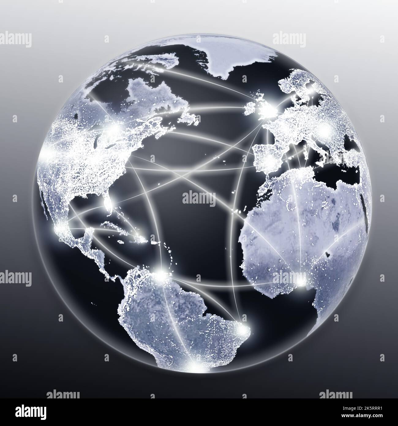Connected throughout the world. A conceptual image of inter-world ...