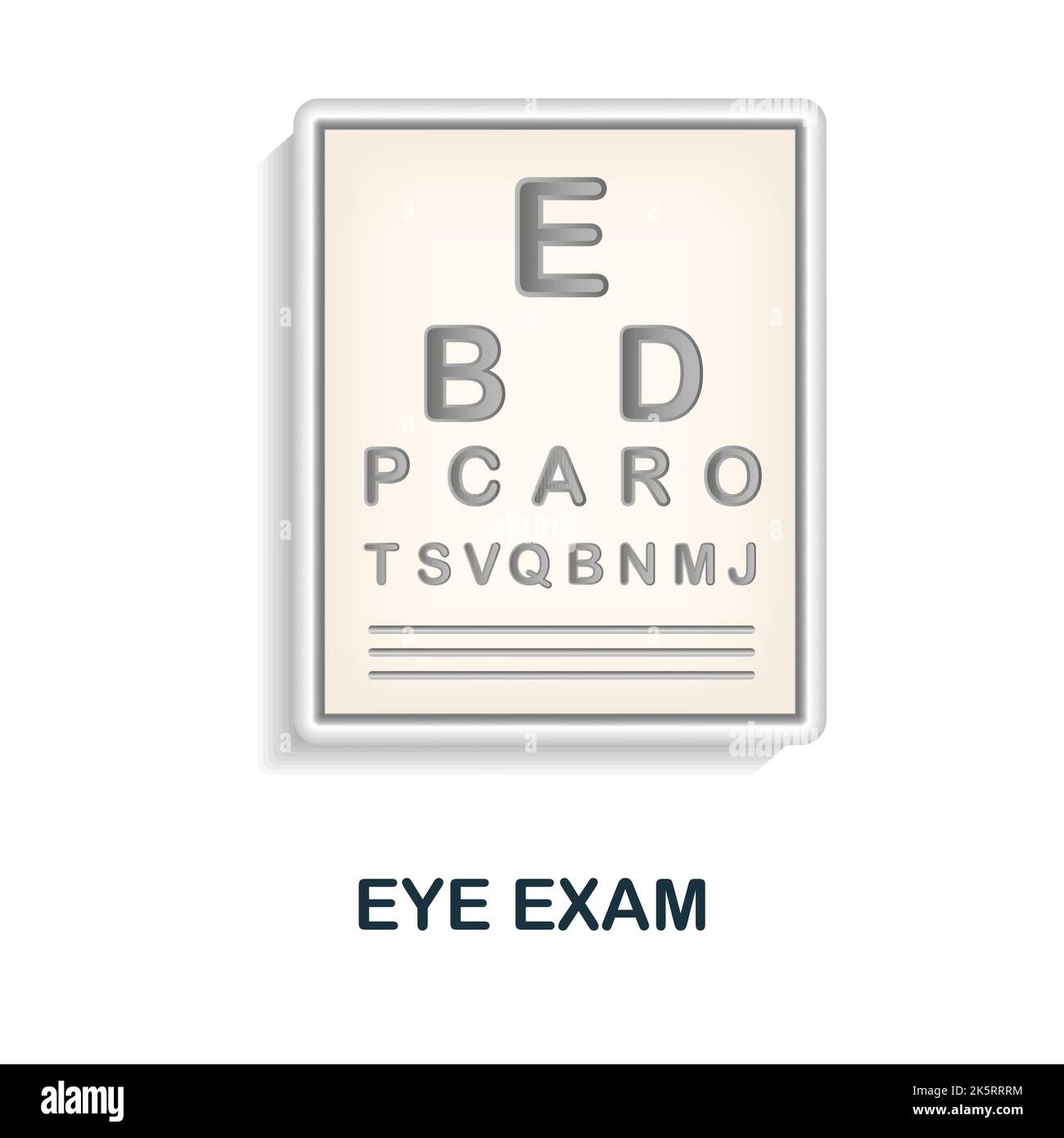 Eye Exam icon. 3d illustration from health check collection. Creative ...