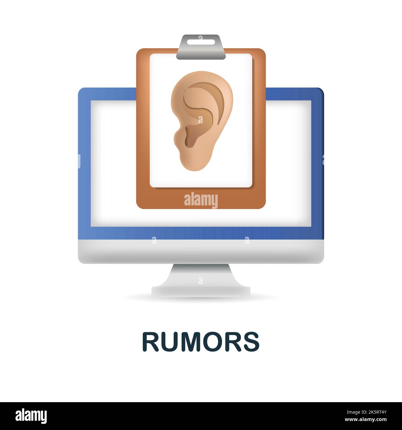 Rumors icon. 3d illustration from collection. Creative Rumors 3d icon ...