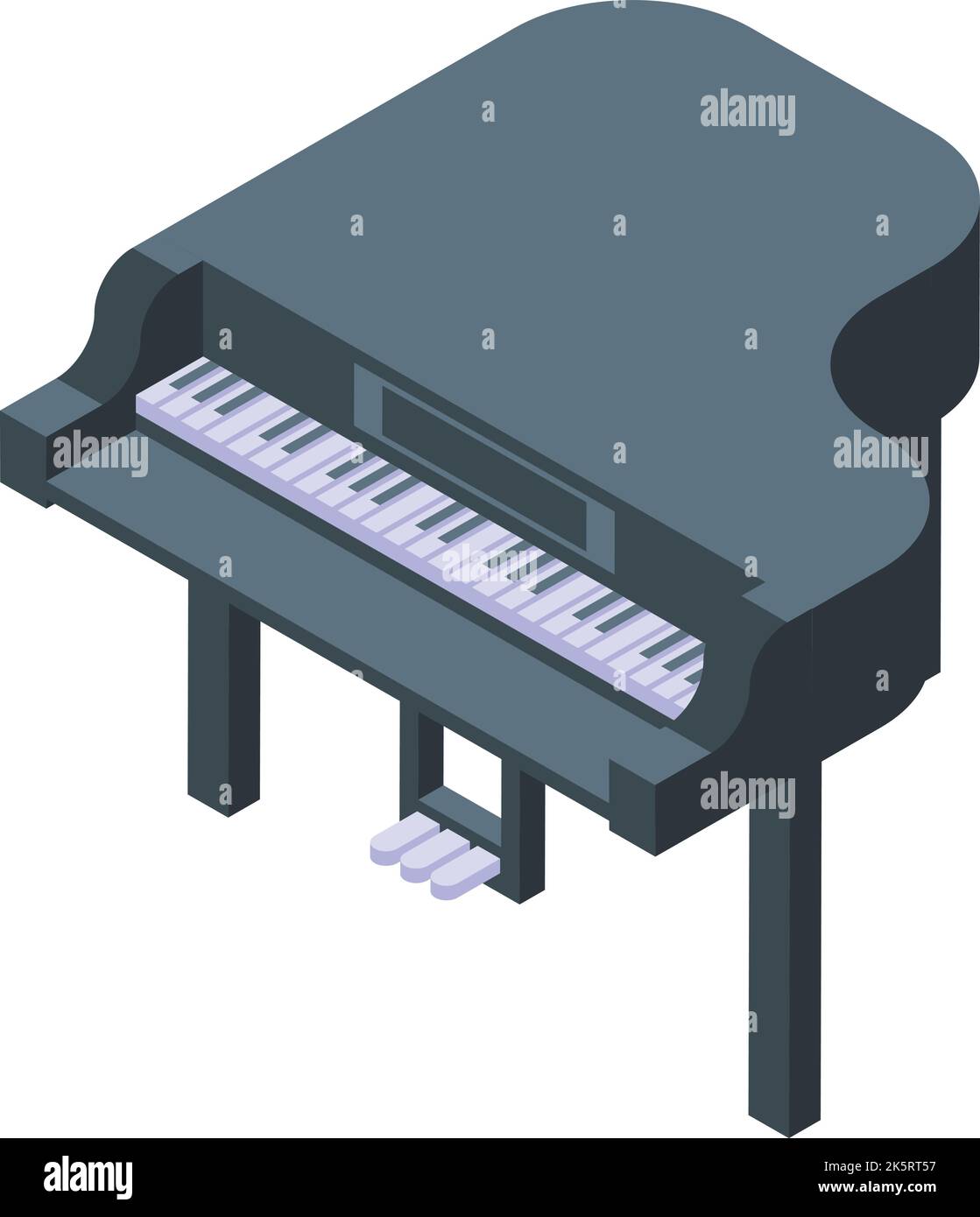 Piano instrument icon isometric vector. Music school. Orchestra play ...