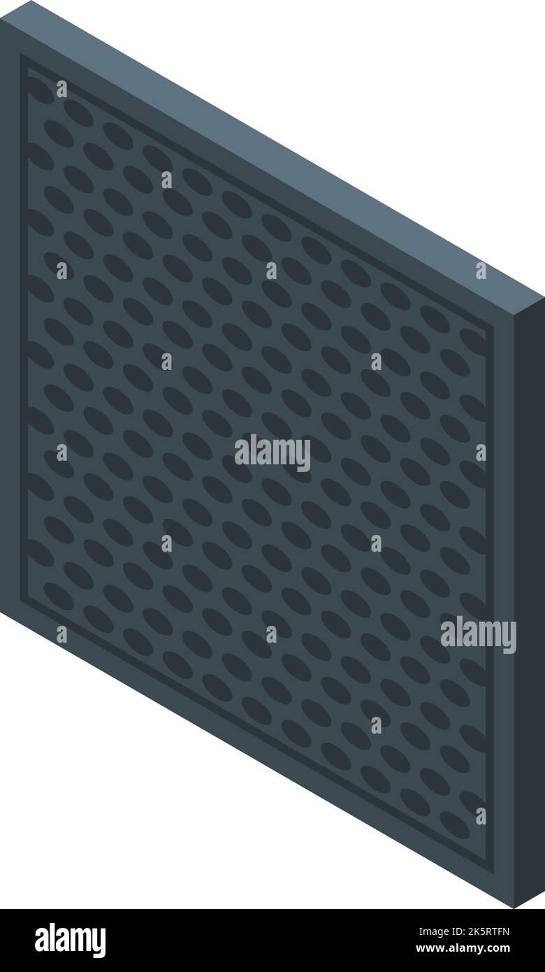 Air filter icon isometric vector. Clean virus. Dust bacteria Stock ...