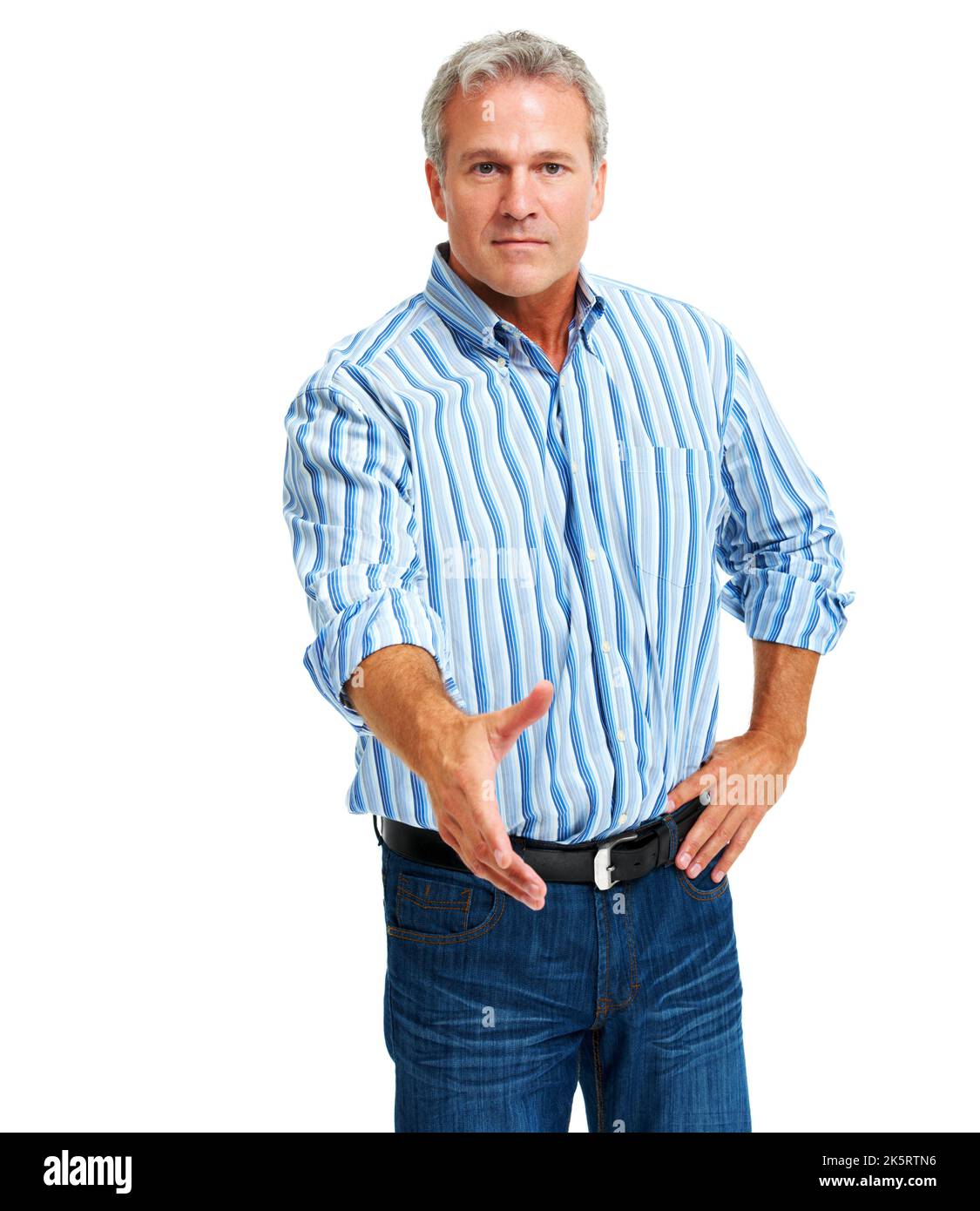 Lets get to know each other. Studio portrait of a handsome mature man ...