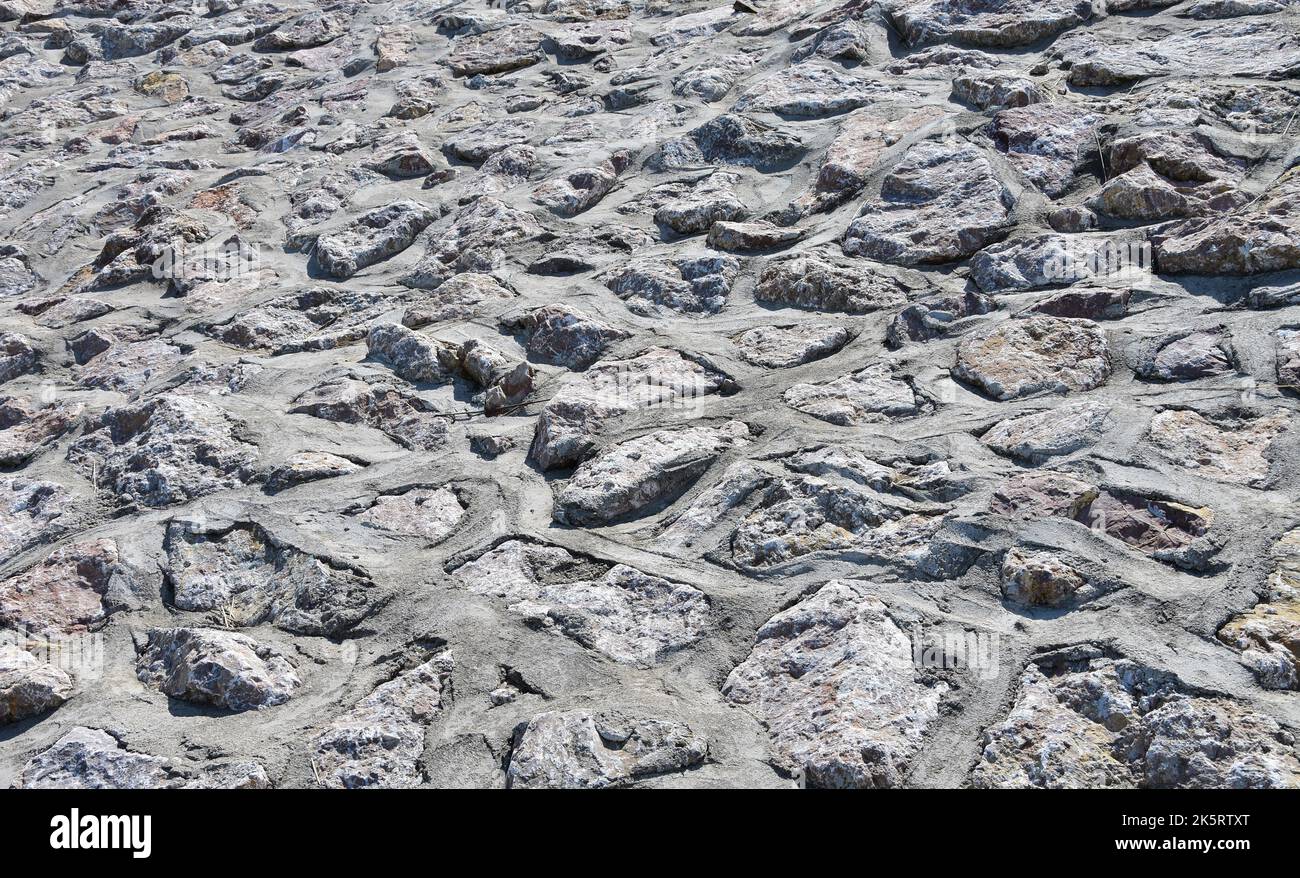 Retro path made of concrete and stone Stock Photo - Alamy