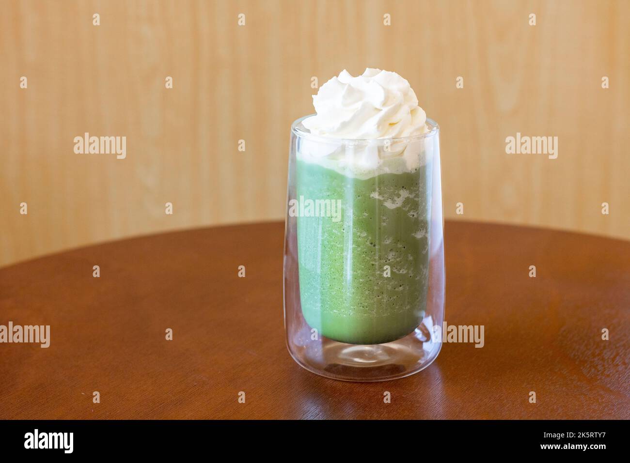 Matcha green tea drink at a local cafe in Cebu City, Philippines Stock ...
